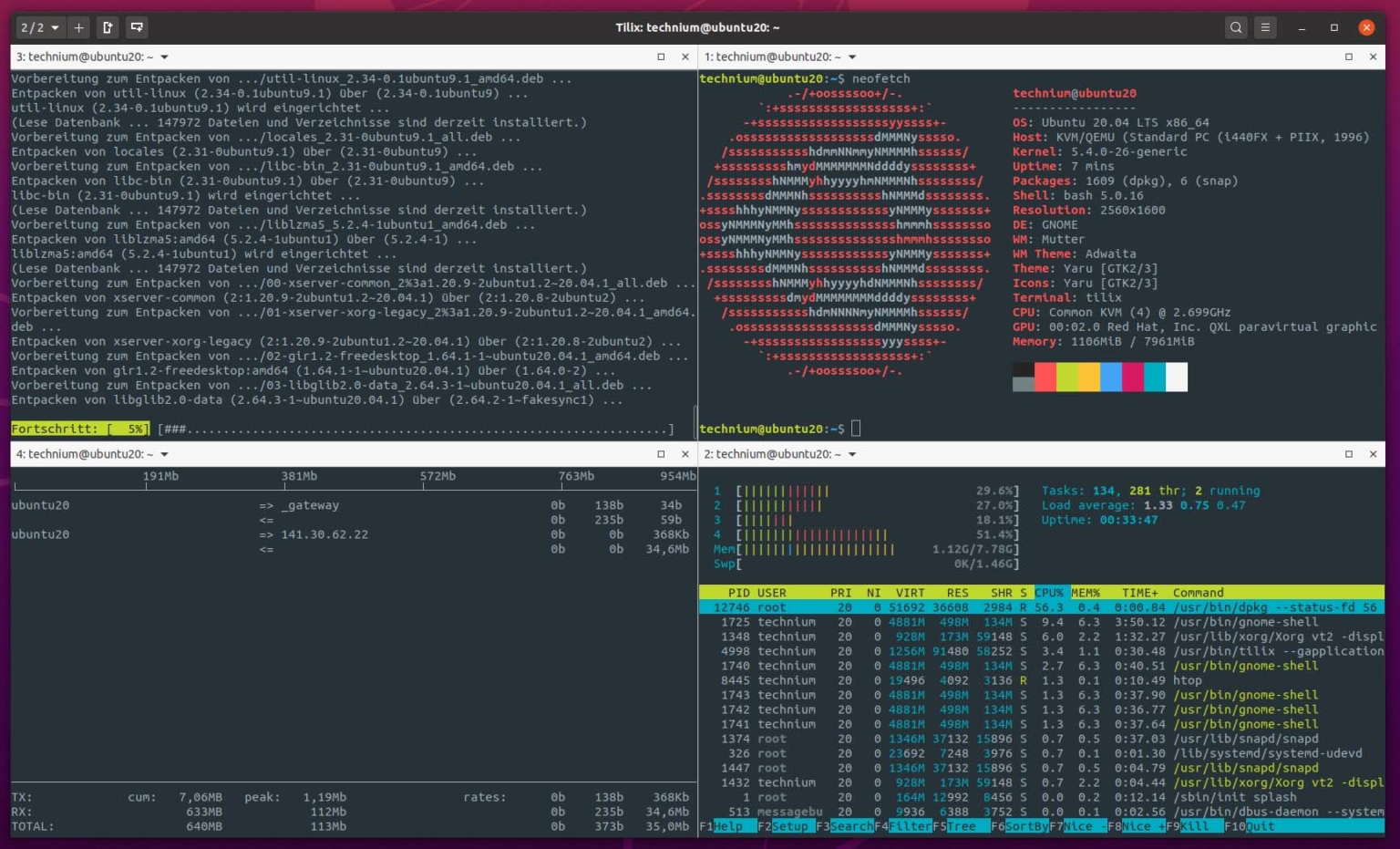 Ubuntu Tilix Terminal Emulator installieren - Tutorial - Technium