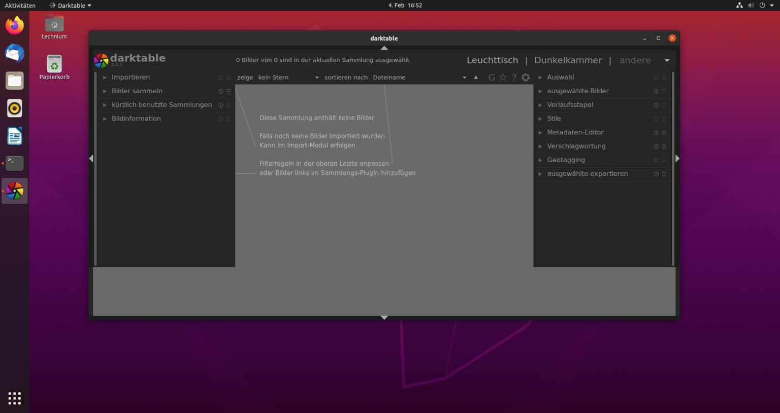 Debian darktable installieren - Tutotrial - Technium