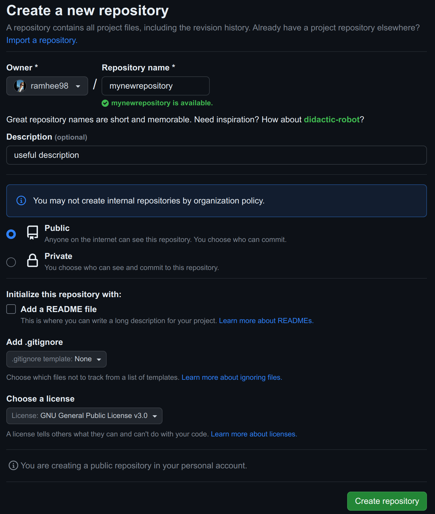 Github Repository erstellen - Tutorial - Technium