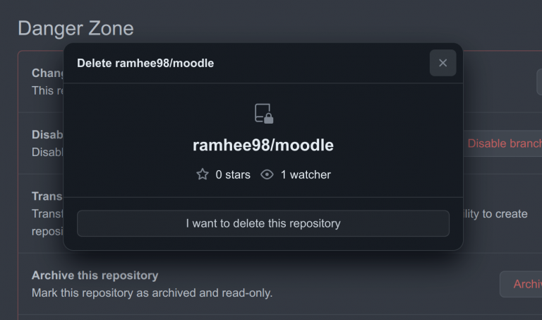 Github Repository löschen - Tutorial - Technium