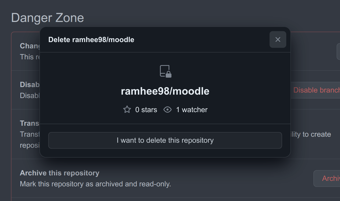 Github Repository löschen - Tutorial - Technium