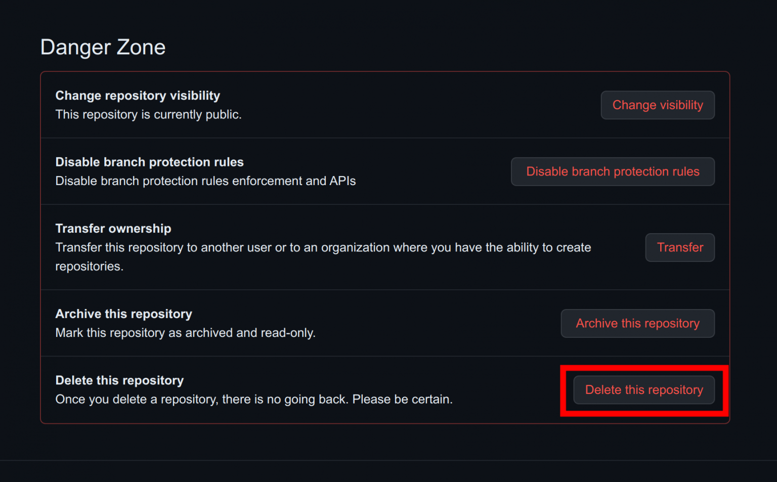 Github Repository löschen - Tutorial - Technium